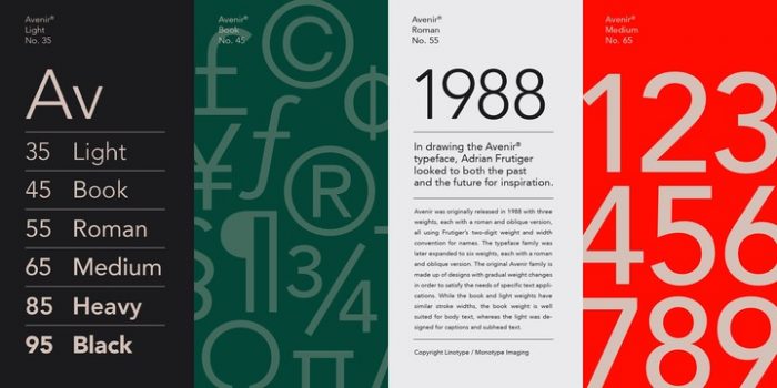 Avenir Font Family — FreeMyFonts