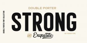 Double Porter Font Family — FreeMyFonts